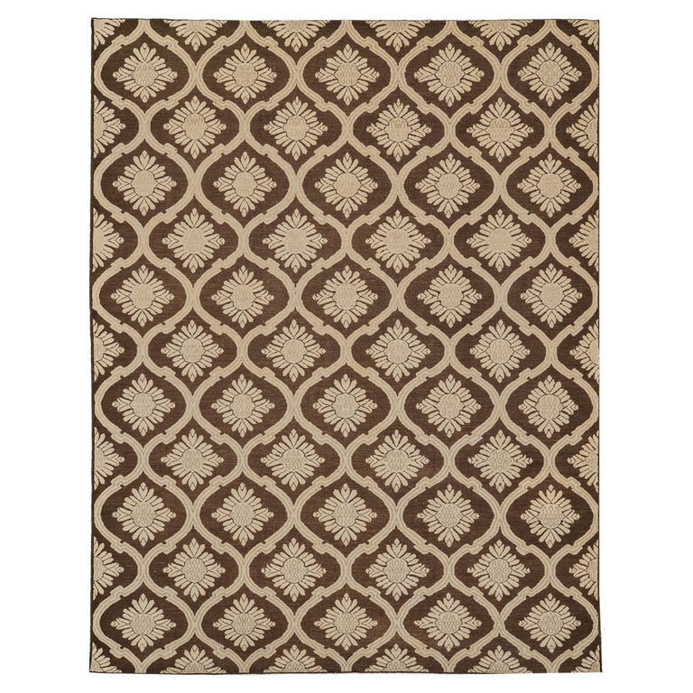 Natural Dye Transitional Design Rug For Sale at 1stDibs