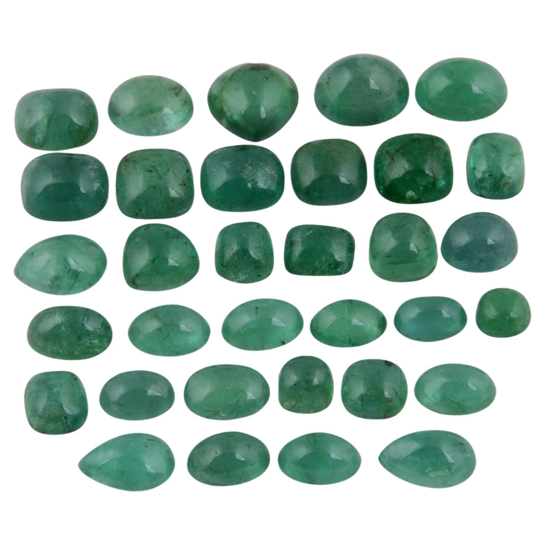 Natural Emerald Cabochon, 23.16 Carat with GIA Certification For Sale ...