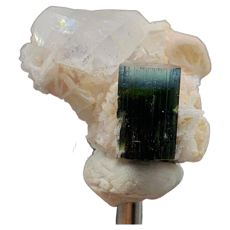 Natural Excellent Bi Colour Tourmaline Elongated On Quartz Mother Rock ...
