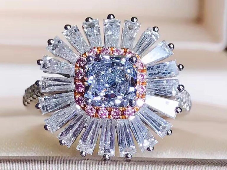 Fancy Blue Diamond Ring For Sale at 1stDibs