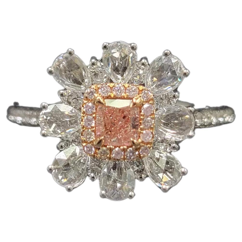 Beautiful Natural Fancy Pink Diamond Engagement Ring For Sale at 1stDibs