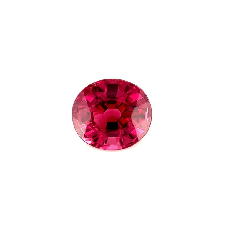 Natural Fine 1.68ct Vivid Pink Purple Rhodolite Garnet Oval Cut Gem VS For Sale at 1stDibs