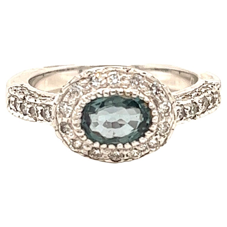 Natural GIA Certified 0.80 Ct Brazillian Alexandrite and Diamond ...
