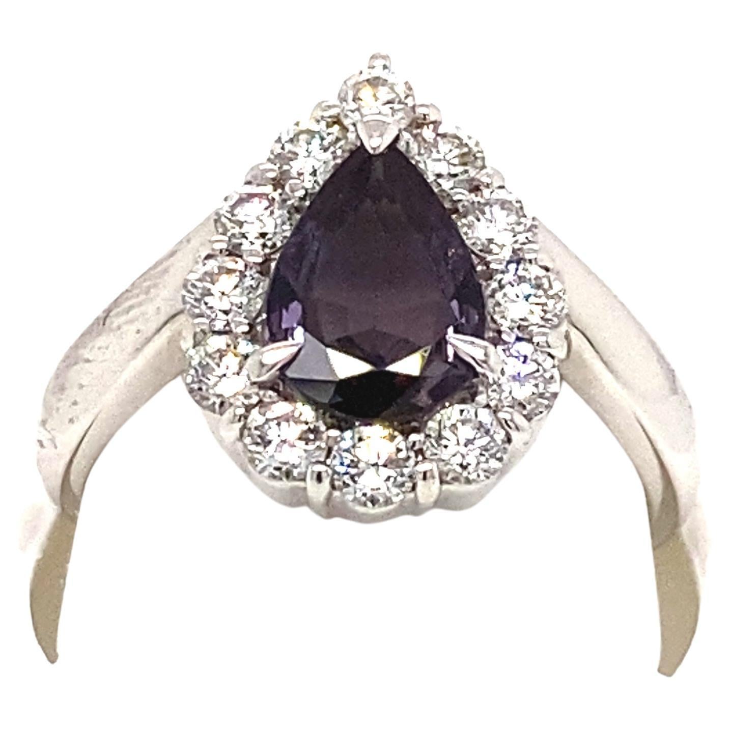 9.27 Carat Natural Alexandrite and Diamond Ring For Sale at 1stDibs ...