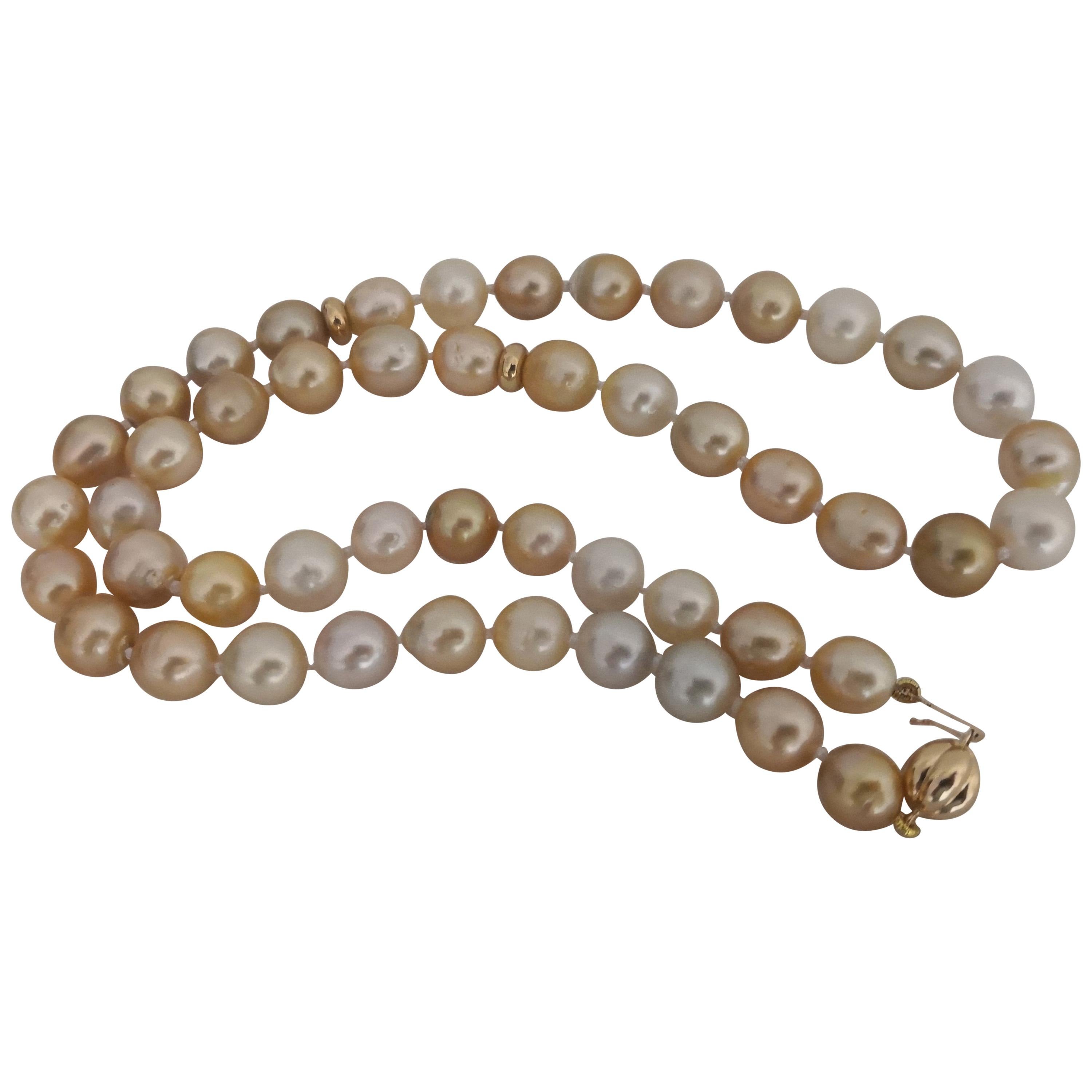 Natural Golden Pearls - 35 For Sale on 1stDibs | gold colored pearls