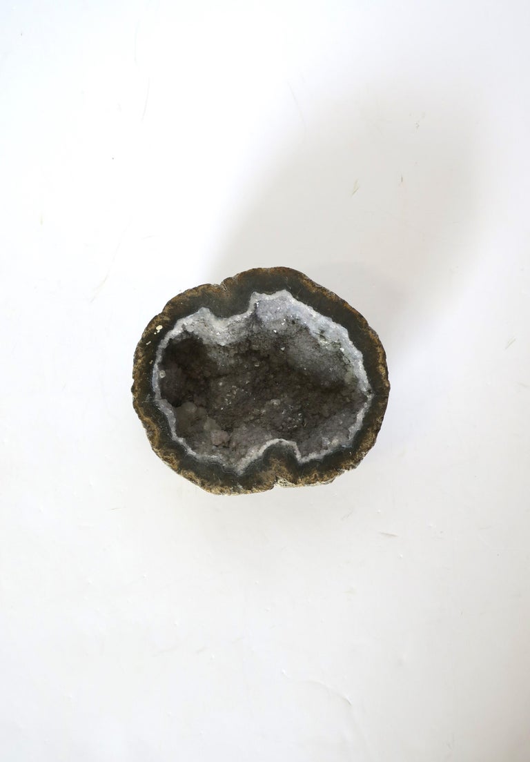 Natural Grey Quartz Geode Object or Paperweight For Sale at 1stDibs