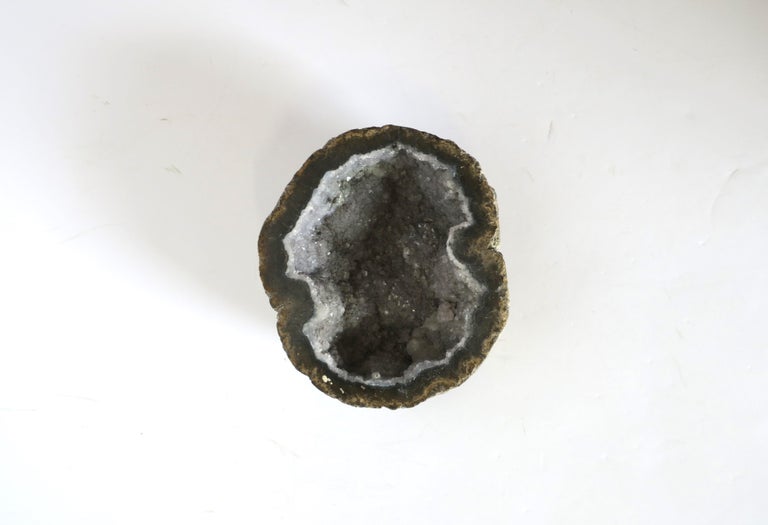 Natural Grey Quartz Geode Object or Paperweight For Sale at 1stDibs