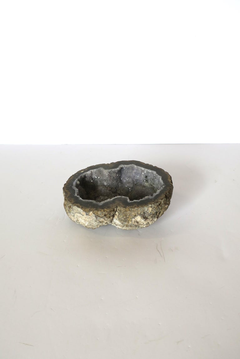 Natural Grey Quartz Geode Object or Paperweight For Sale at 1stDibs