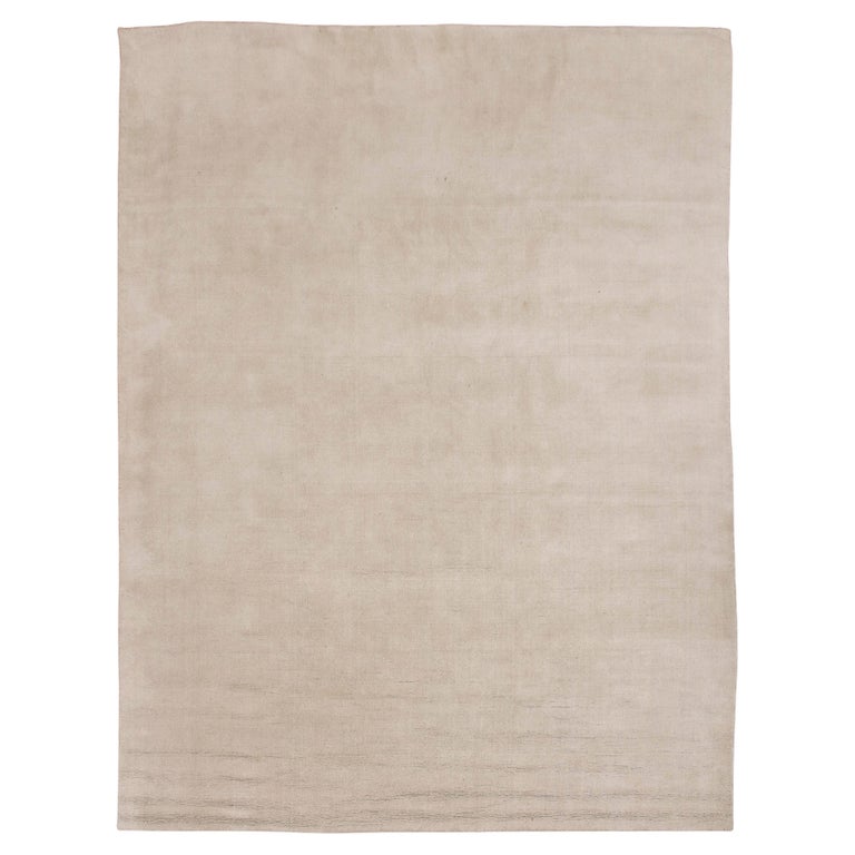 Natural Handwoven Linen Area Rug For Sale at 1stDibs
