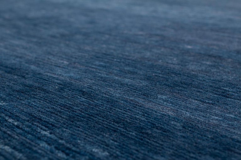 Natural Indigo Himalayan Wool Area Rug by Carini For Sale at 1stDibs