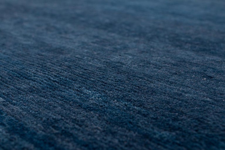 Natural Indigo Himalayan Wool Area Rug by Carini For Sale at 1stDibs