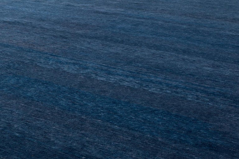 Natural Indigo Himalayan Wool Area Rug by Carini For Sale at 1stDibs