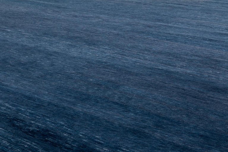 Natural Indigo Himalayan Wool Area Rug by Carini For Sale at 1stDibs