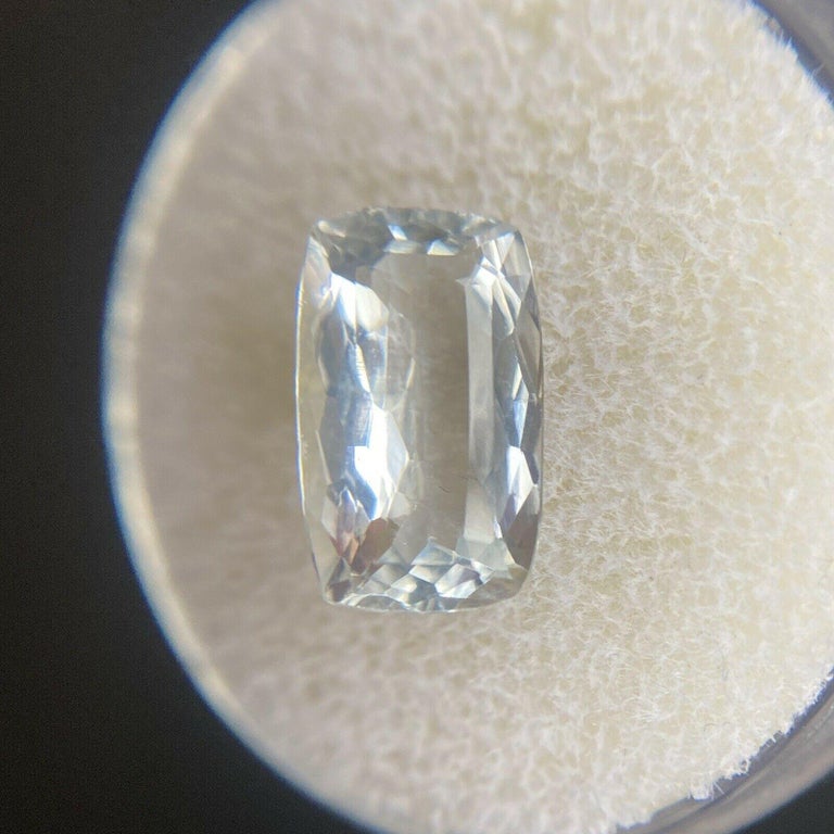 Natural Light Blue Aquamarine 2.55ct Antique Cushion Cut Loose Gem For Sale at 1stDibs