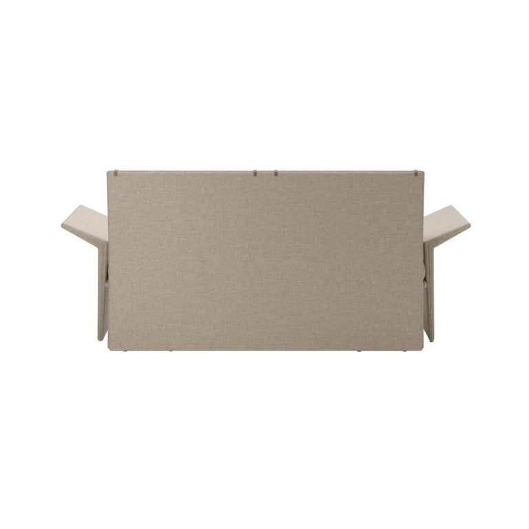 Natural Linen Modern Panama Two Seat Sofa For Sale at 1stDibs