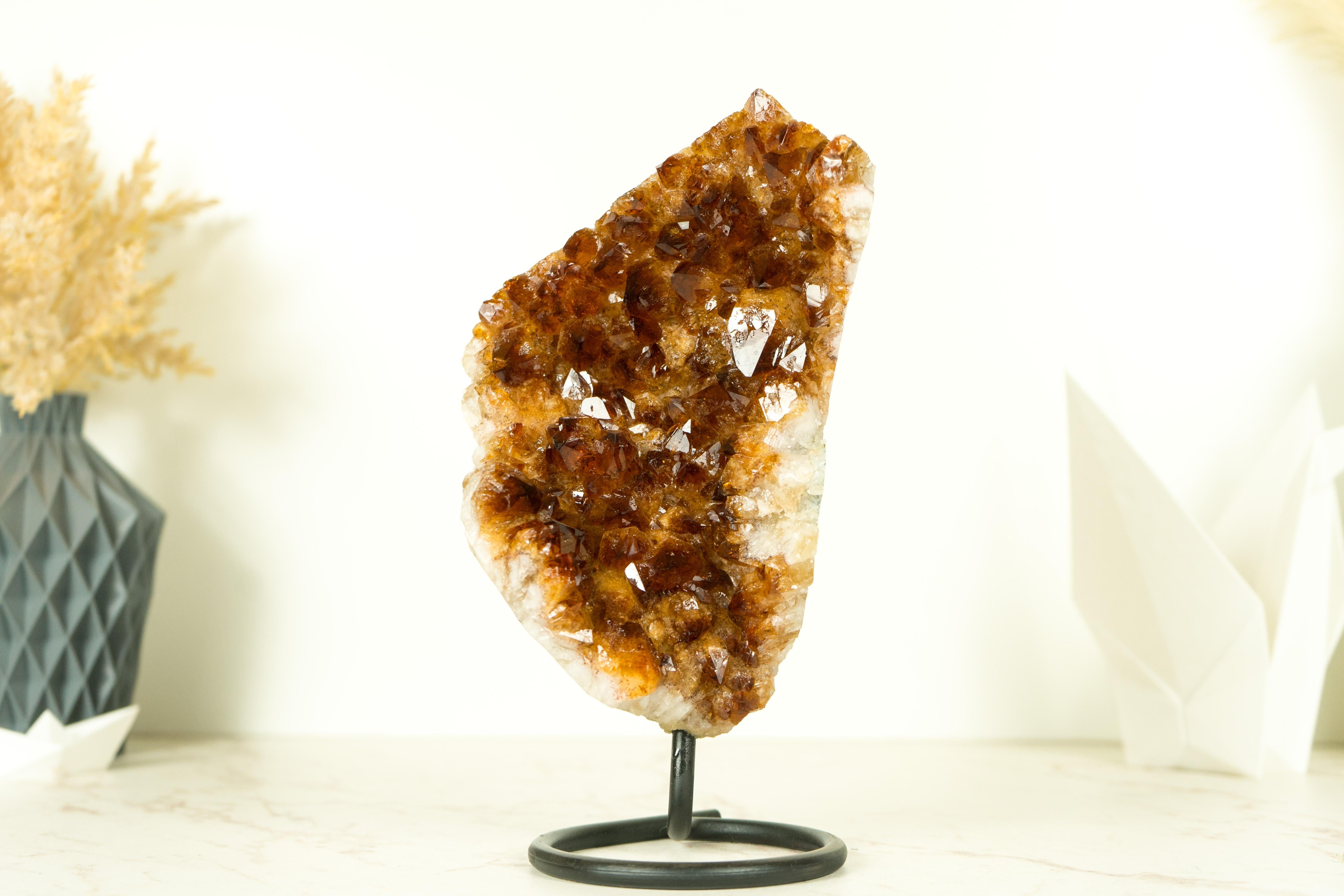 Natural Madeira Citrine Cluster with AAA Red Orange Citrine Druzy on ...