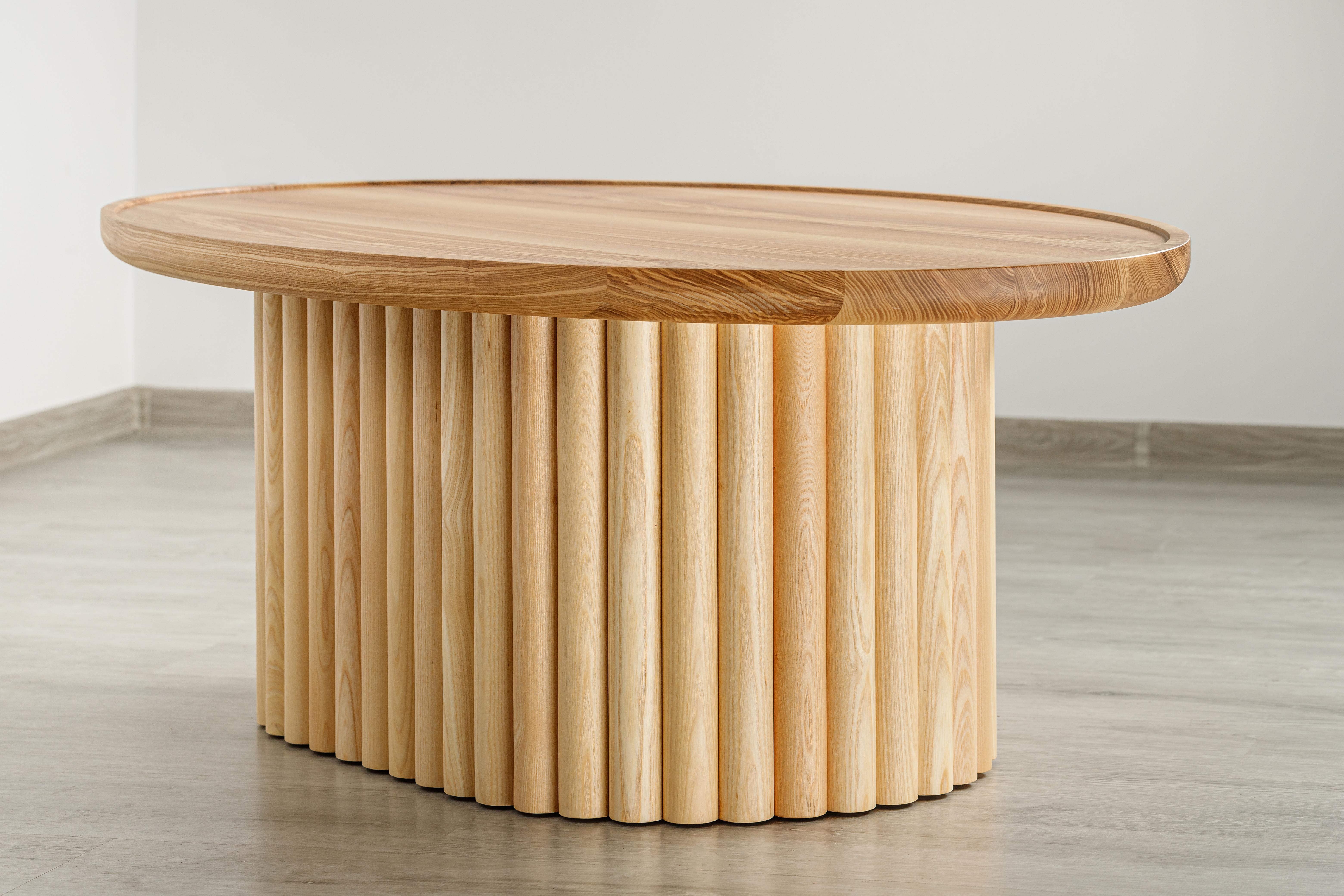 Natural Modern Ash Solid Wood Coffee Table For Sale at 1stDibs