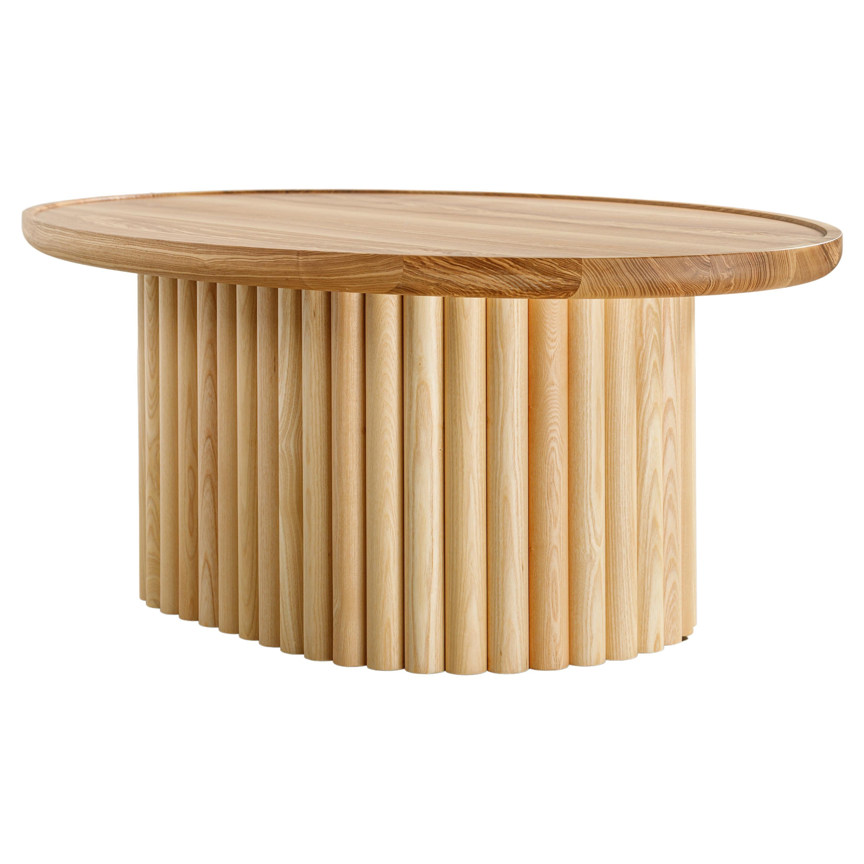 Natural Modern Ash Solid Wood Coffee Table For Sale at 1stDibs