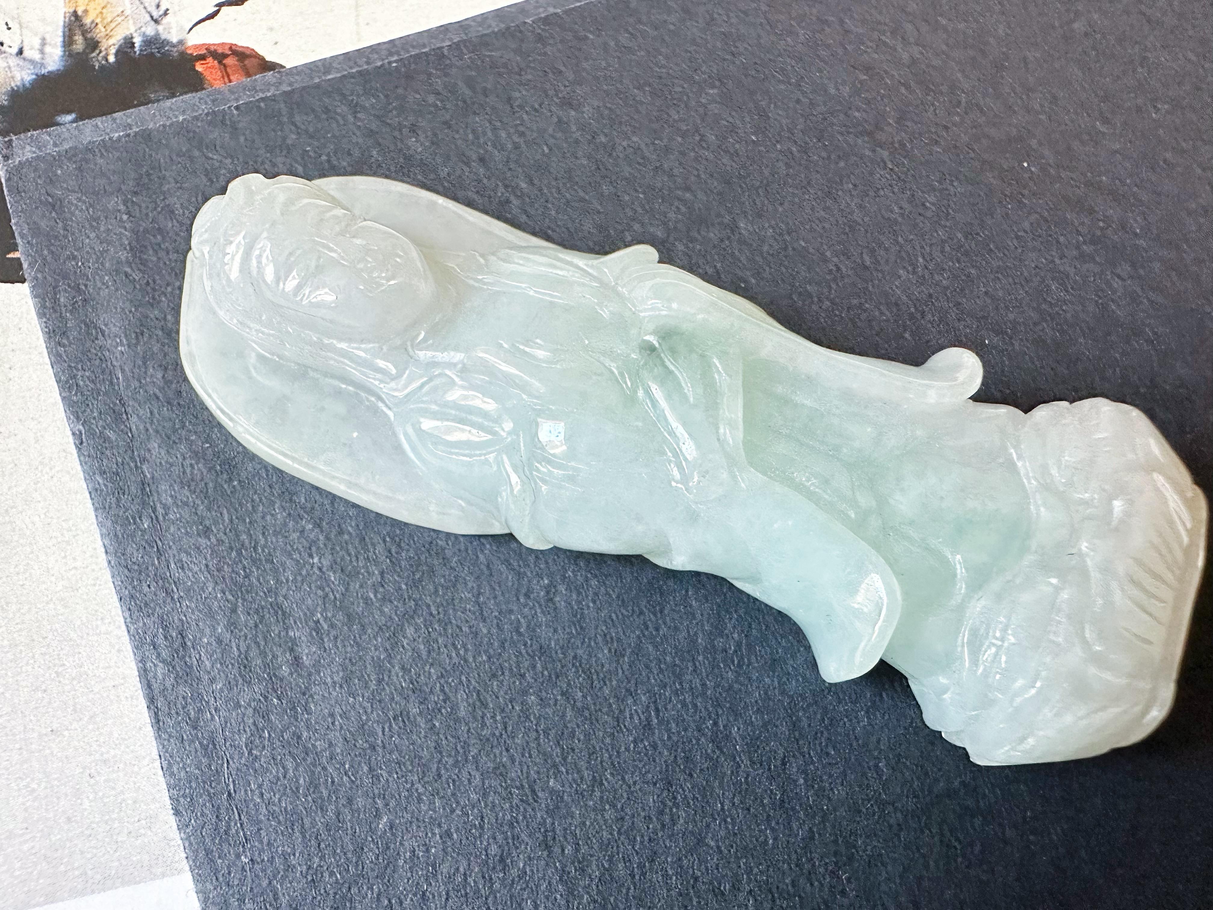 Natural Myanmar White Jade Guan Yin Pendant, Buddha Jadeite Loose Stone ...