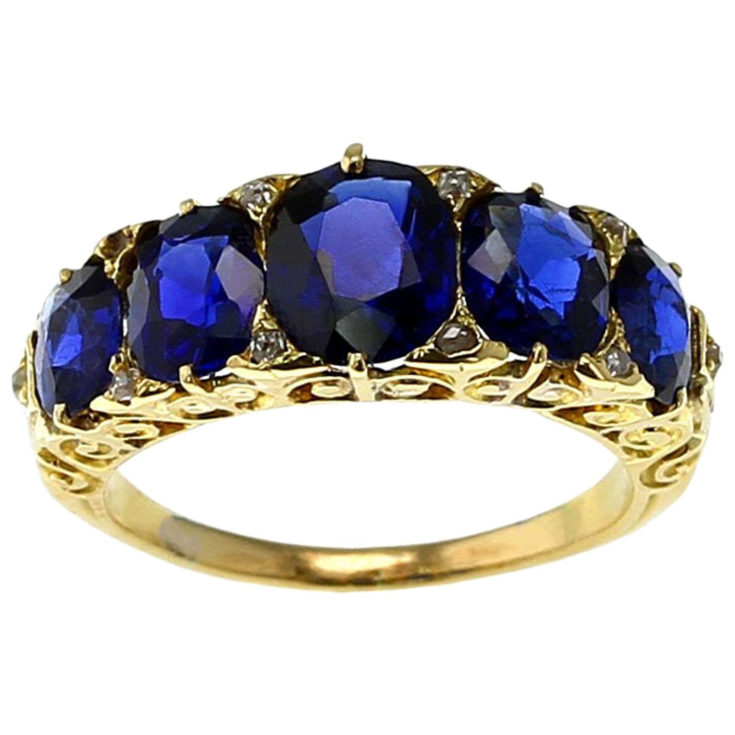 Spectacular Antique 10.47 carat No Heat Burma Sapphire Ring in Gold at ...