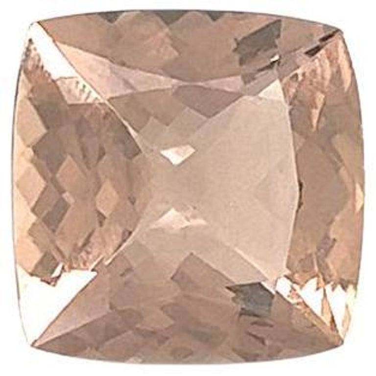 Natural Peach Morganite Cushion Cut 11.29 Cts Loose Gemstone Morganite ...