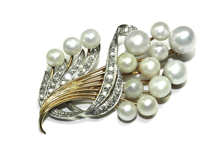 Scottish Natural River Pearl Brooch Pendant at 1stDibs