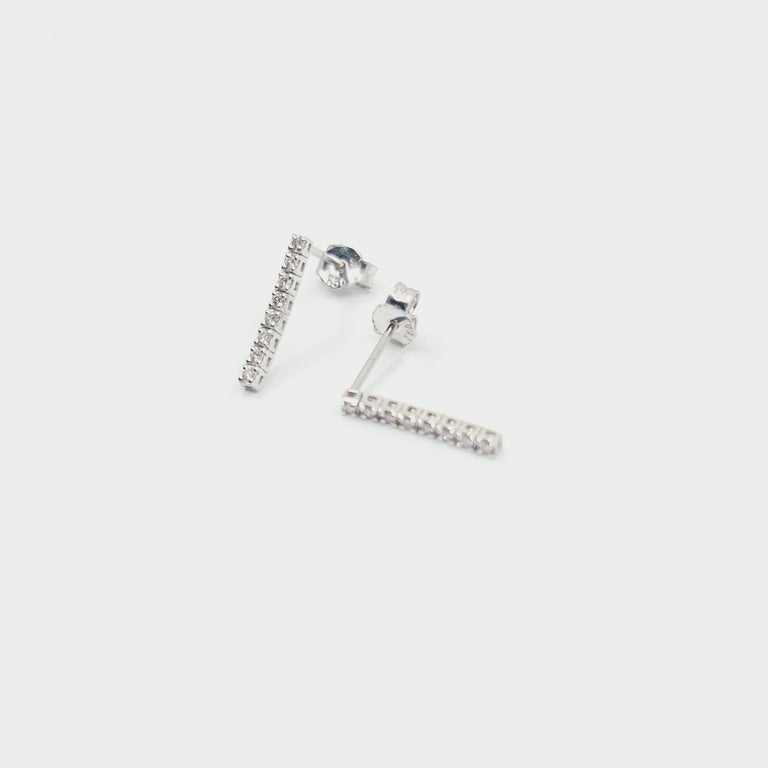 Natural Pink Diamond Earrings 0.22 Ct Very Light Pink, Faint Pink/SI ...