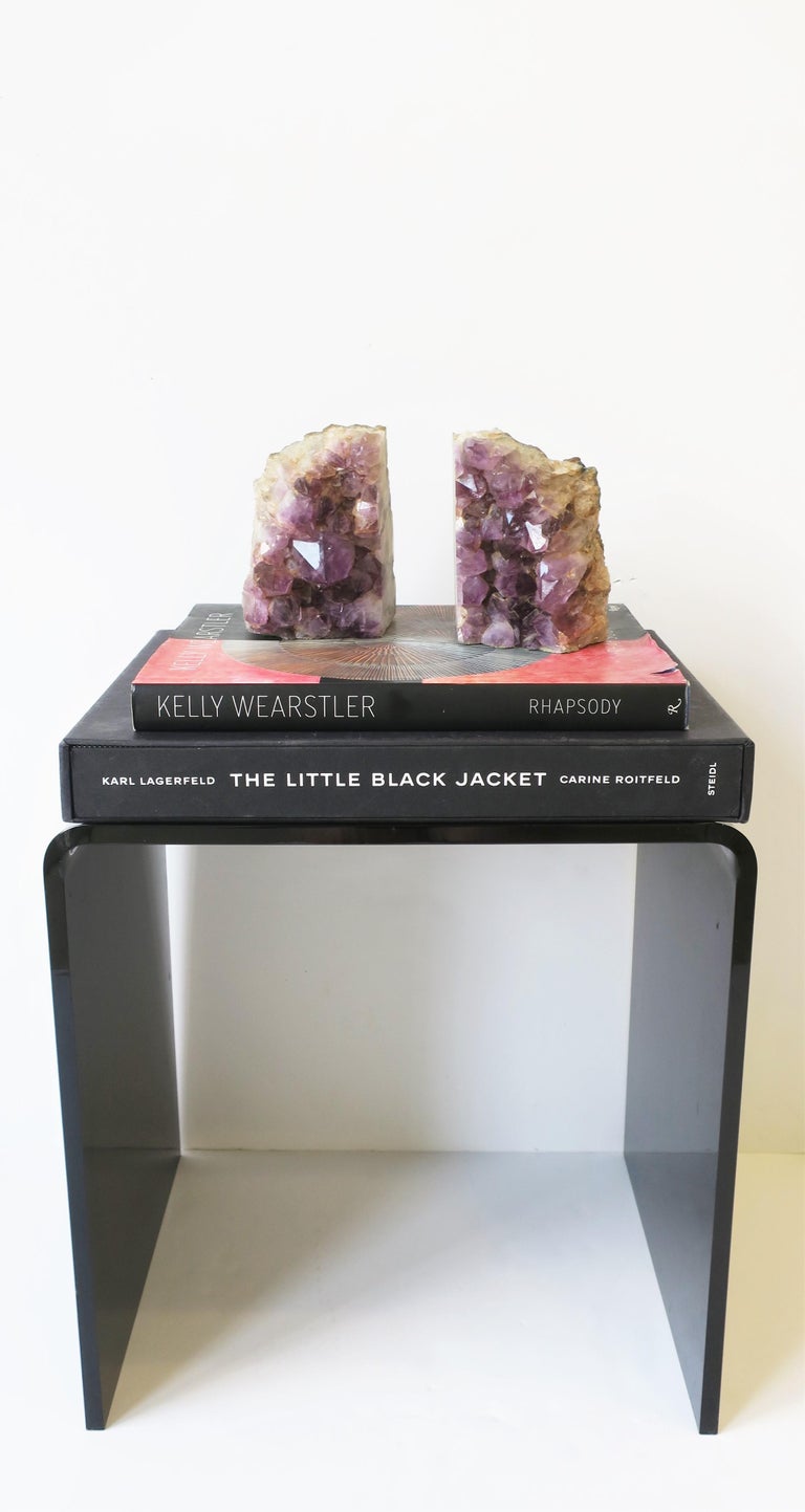 Purple Amethyst Sculptures or Bookends, Pair For Sale at 1stDibs ...