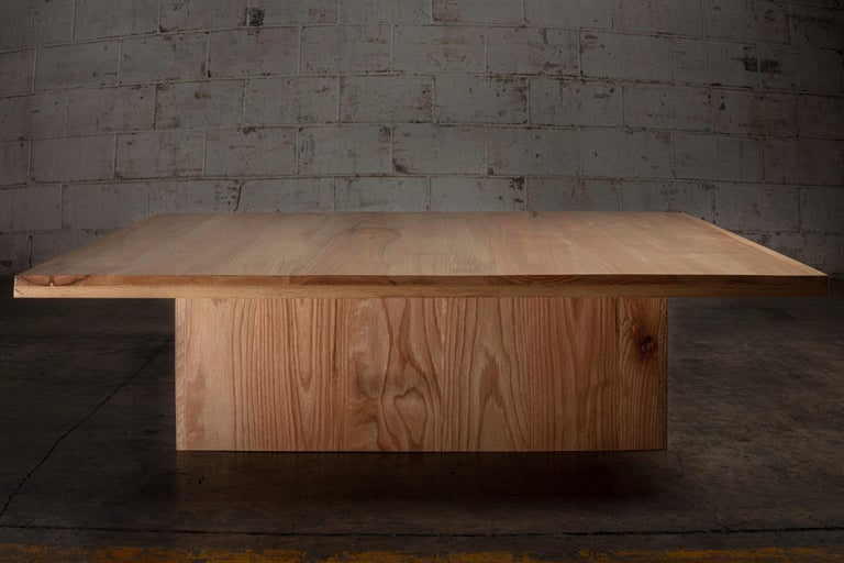 Natural Red Oak Square Coffee Table at 1stDibs