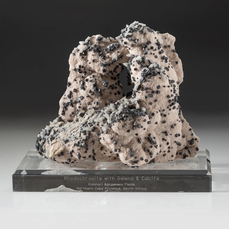 Rhodochrosite Mineral with Galena and Calcite from South Africa ( 10 ...