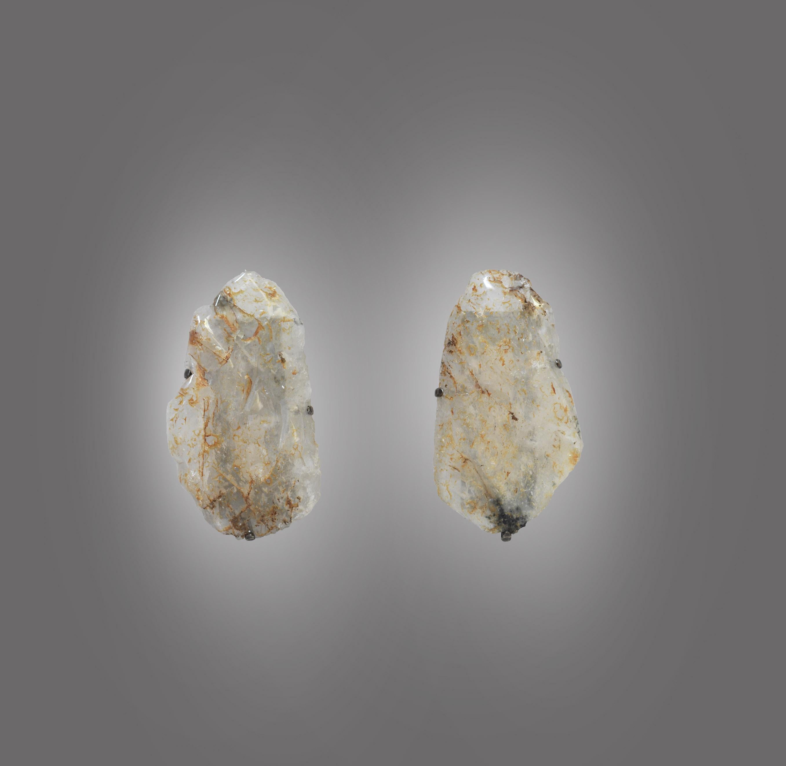 Natural Rock Crystal Sconces by Phoenix For Sale at 1stDibs