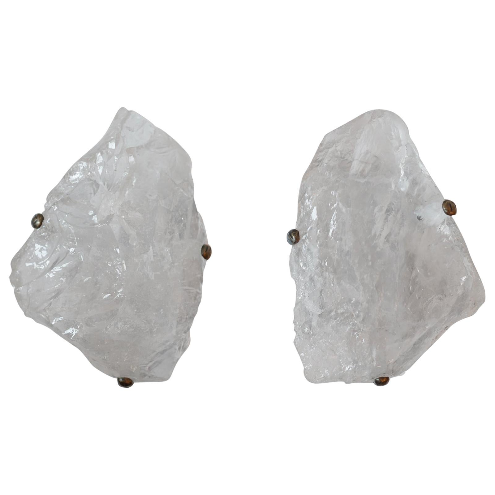 Natural Rock Crystal Sconces by Phoenix For Sale at 1stDibs