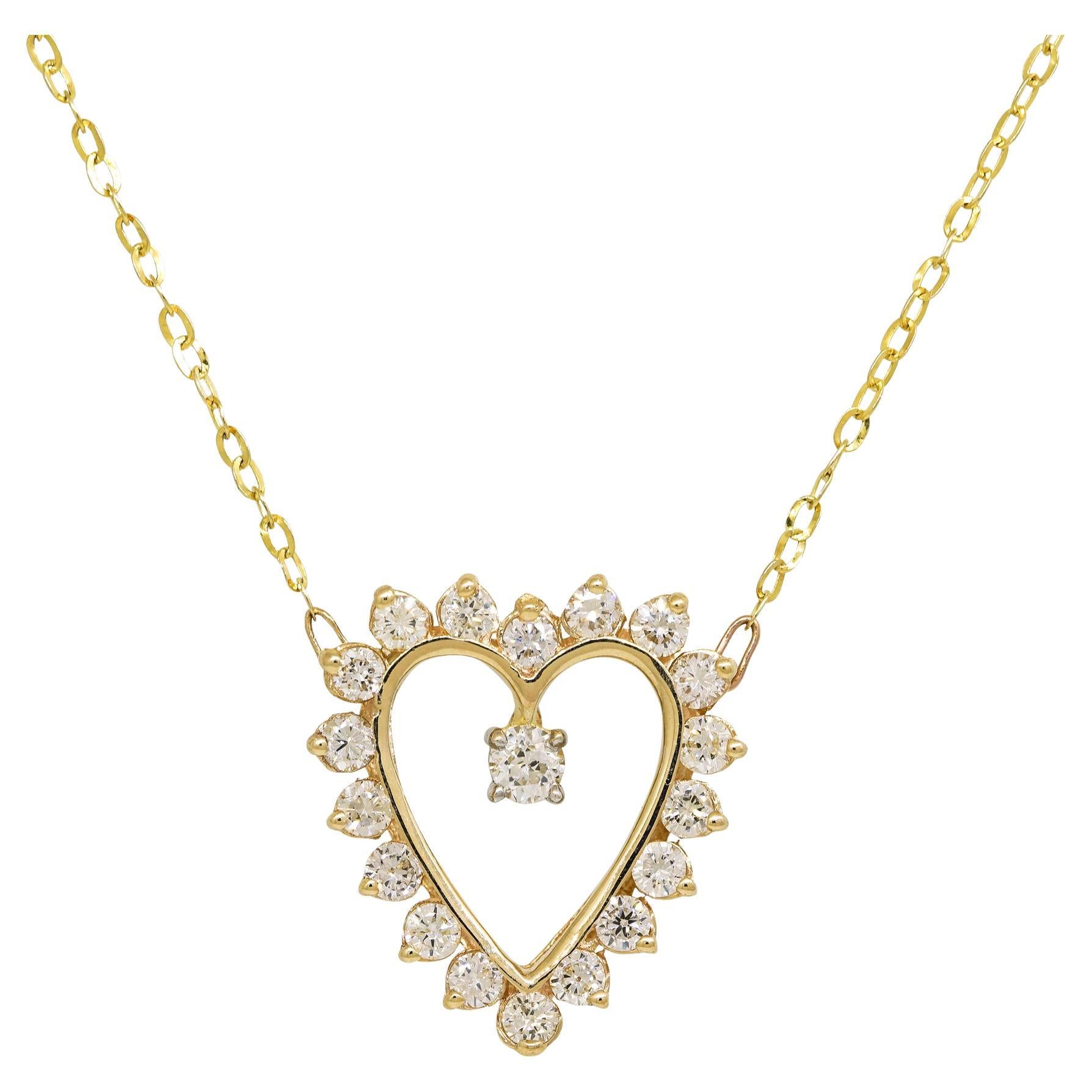 Natural 6.24 Carat Round Brilliant Cut Diamond 18 Karat Link Necklace ...