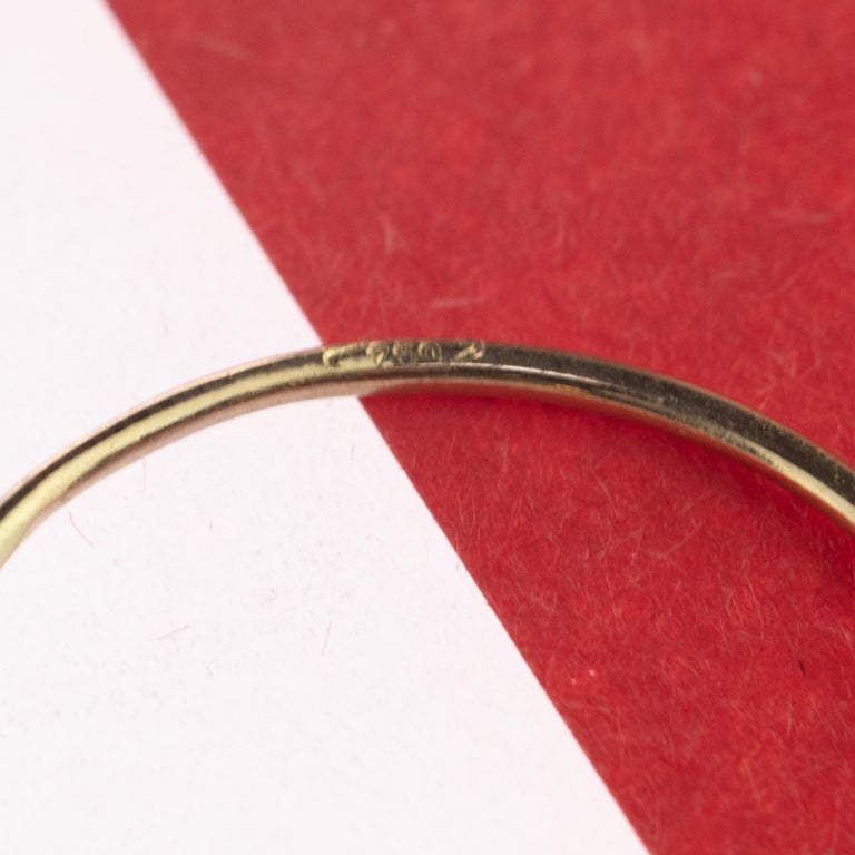 Natural Round Turquoise Solitaire 18 Karat Gold Planet Neptune Boho ...