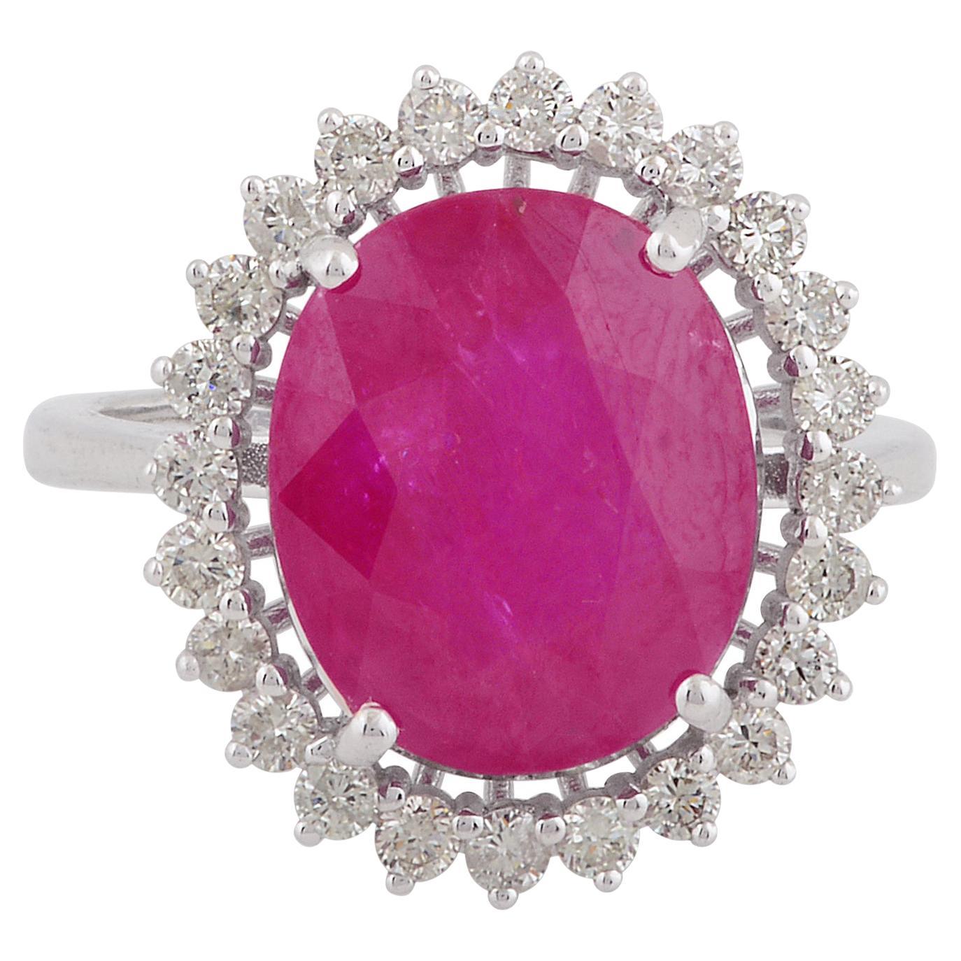 Vintage Clyde Duneier CID Pink Gemstone and Diamond Ladies Ring 10K ...