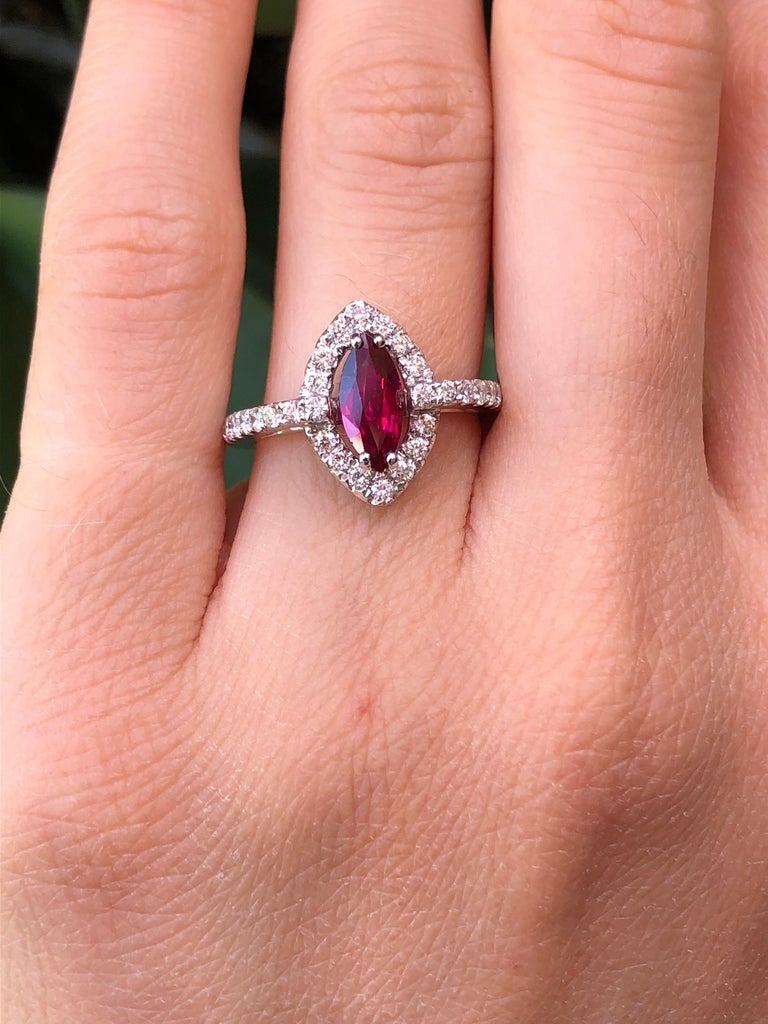 No Heat Ruby Ring 1.01 Carats GIA Certified Unheated For Sale at ...