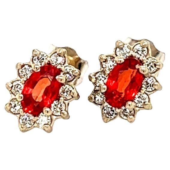 GSL Certified 0.70 Carat Diamond Gold Stud Earrings For Sale at 1stDibs ...