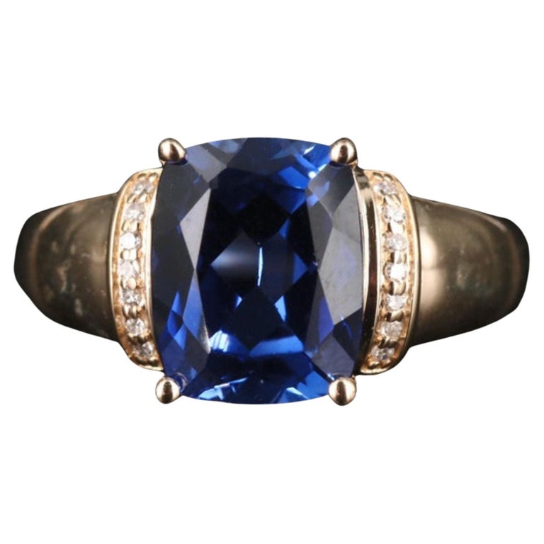 Customizable Natural Sapphire Engagement Ring, Natural Sapphire Gold ...