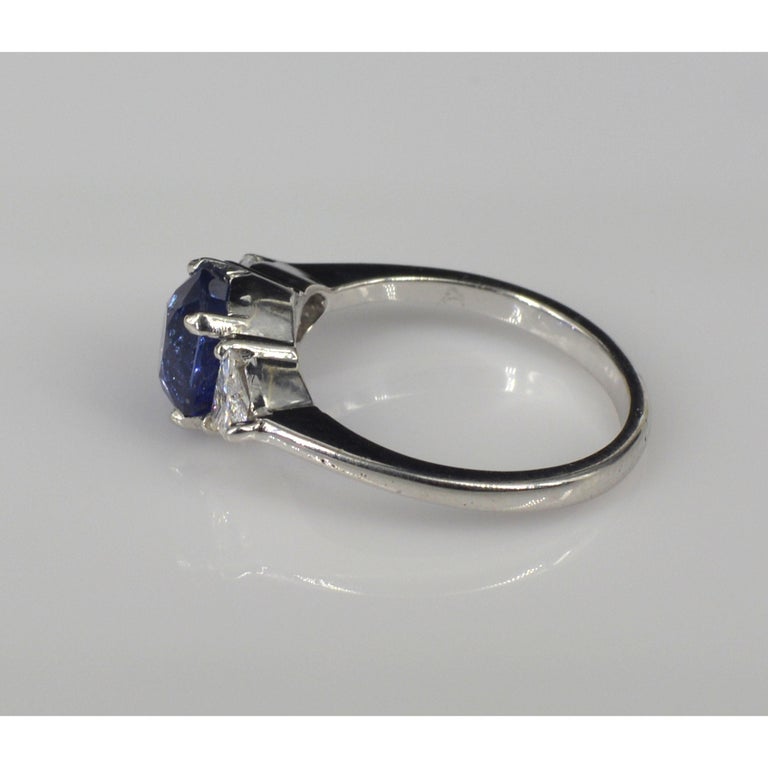 Customizable Natural Sapphire Engagement Ring, Vintage Sapphire Wedding ...