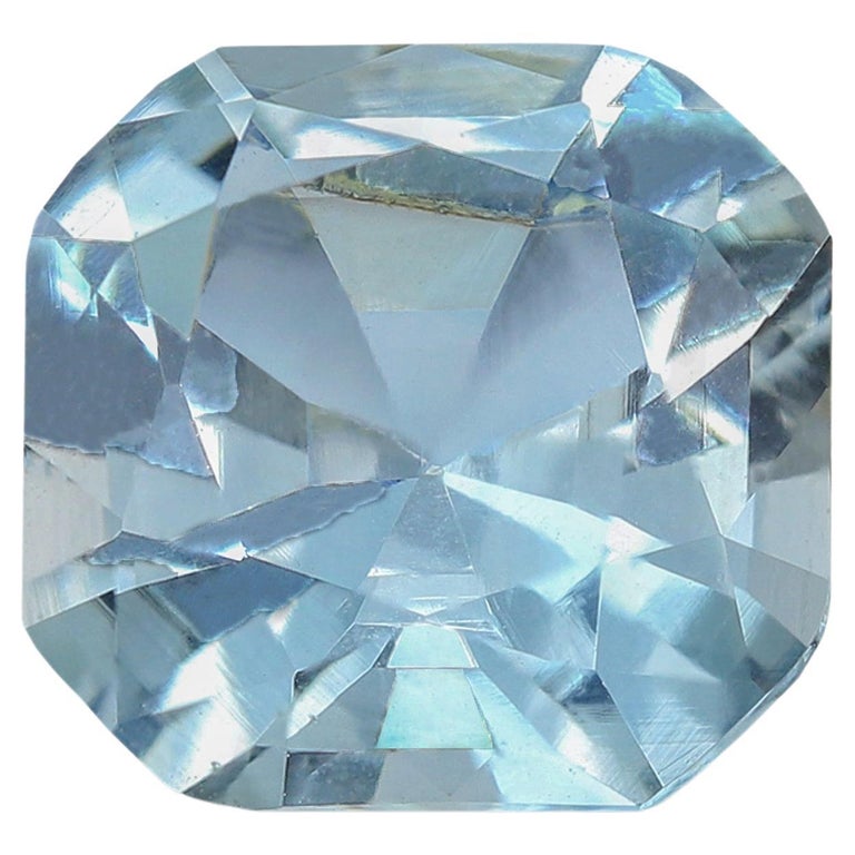 Natural Sea Blue Aquamarine Stone 1.52 Carats Aquamarine Ring ...