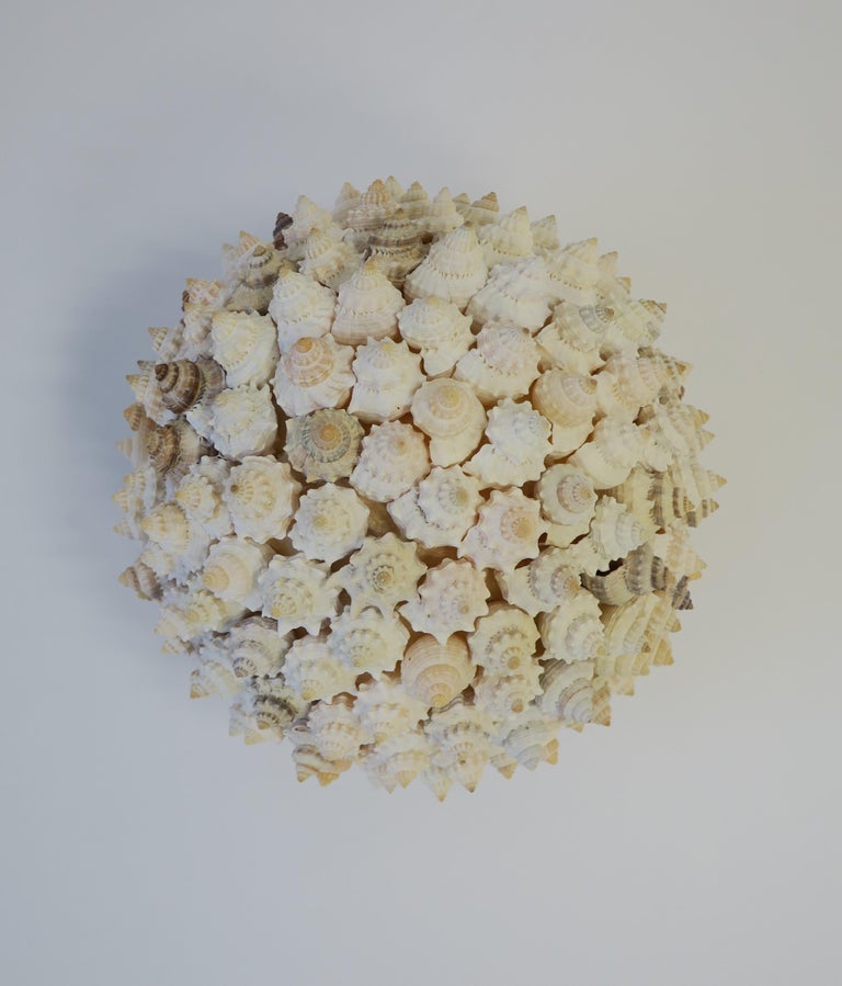 Seashell Sphere Ball Sculpture For Sale at 1stDibs | seashell ball