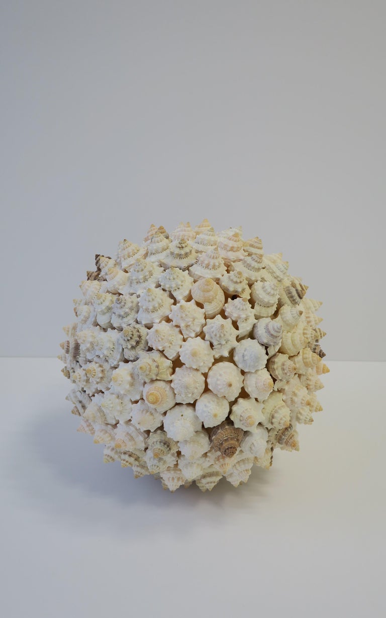 Seashell Sphere Ball Sculpture For Sale at 1stDibs | seashell ball