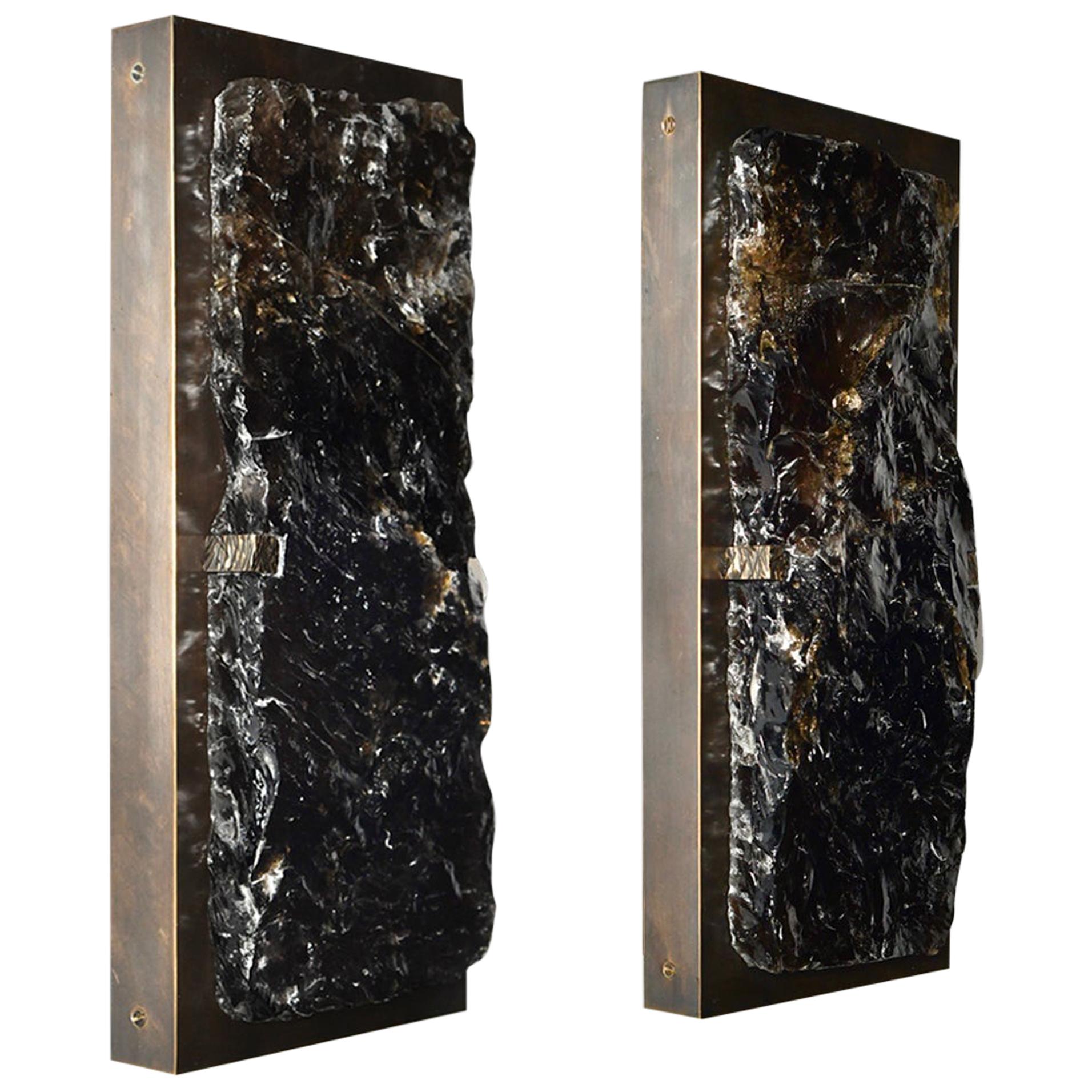Natural Rock Crystal Sconces by Phoenix For Sale at 1stDibs