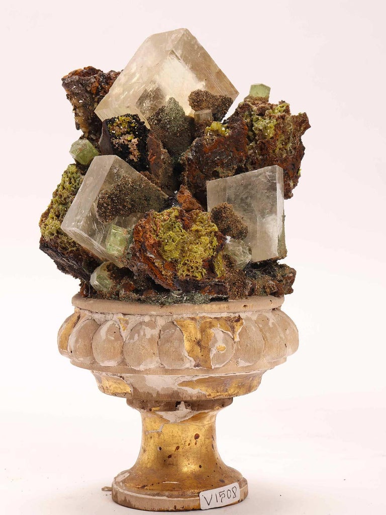 Natural Specimen a Pair of Druzes with Crystals, Italy 1880, Specimen ...