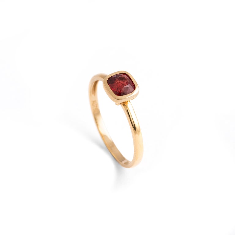 Natural Spinel 18k Gold Set For Sale at 1stDibs
