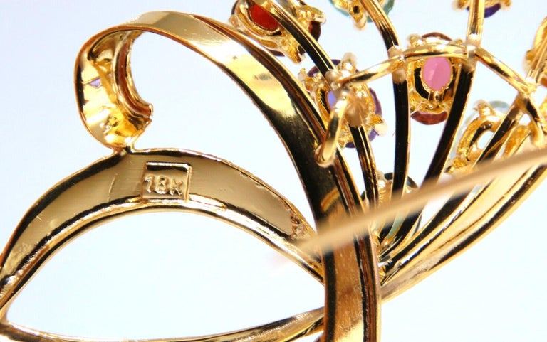 Natural Tourmaline Aquamarine Citrine Amethyst Garnet Bundle Pin 18kt ...