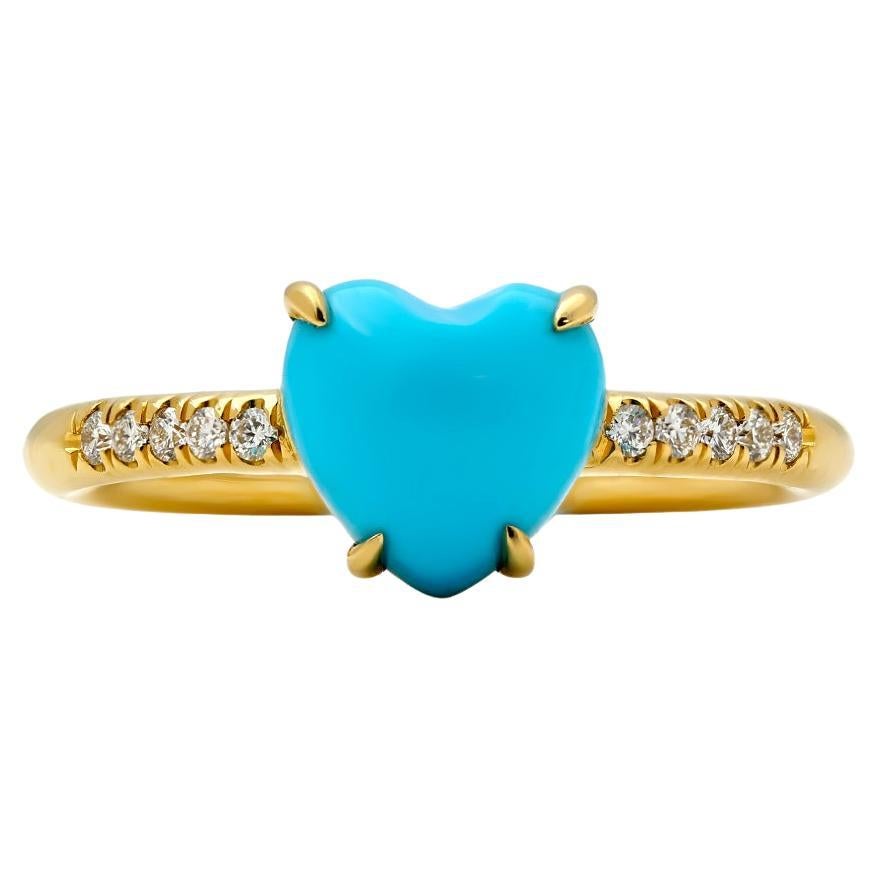 Victorian Natural Pearl Turquoise and Diamond Antique Ring at 1stDibs