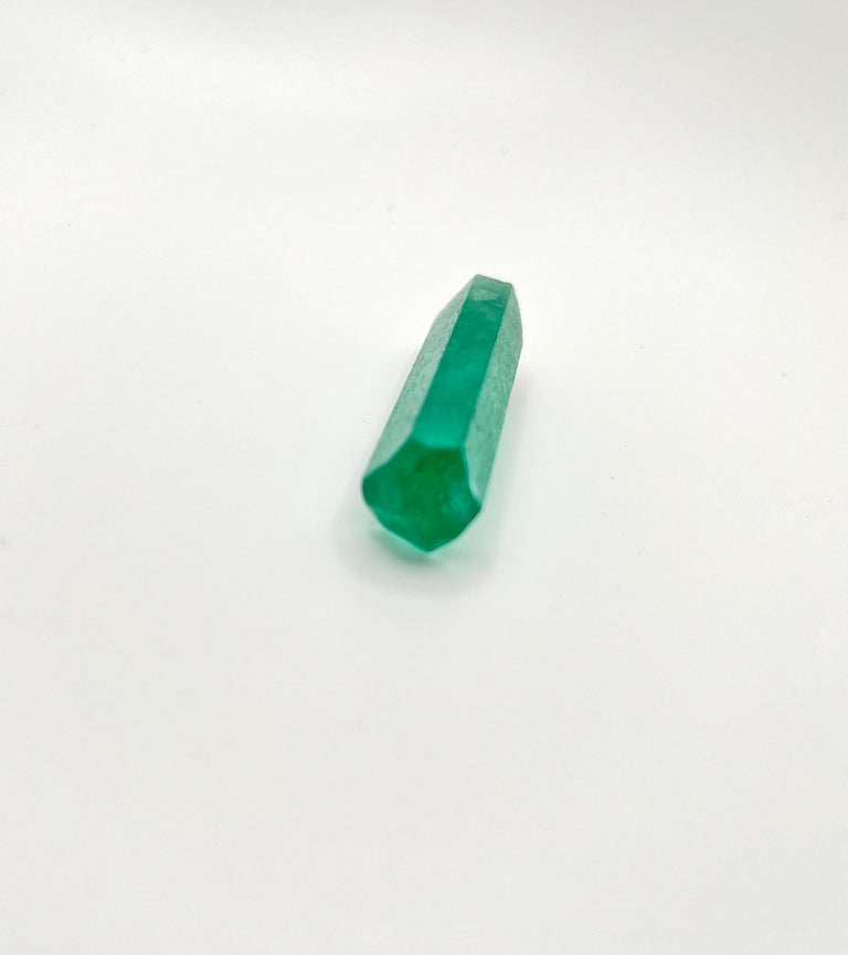 Natural Uncut Emerald in Original Growth of Hexagonal Prism 61.90 ...
