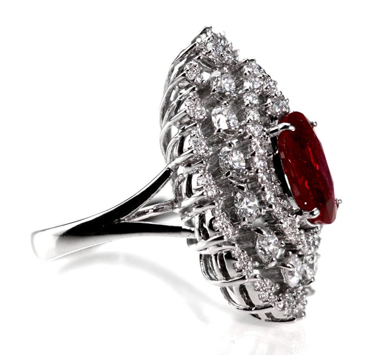 Certified Burmese/Myanmar Ruby Natural Unheated 4.6 ct, Pigeon Blood ...