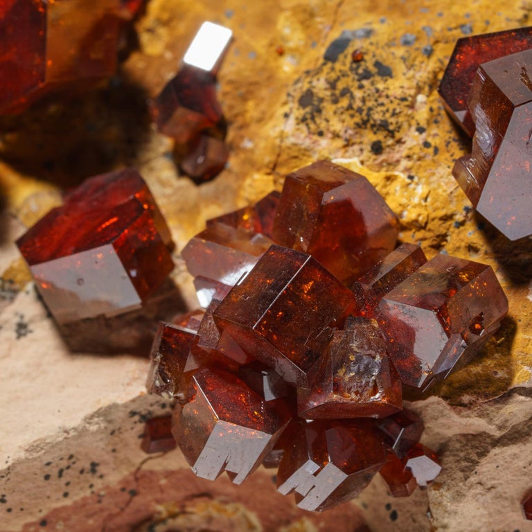 Natural Vanadinite Crystal Cluster on Matrix from Mibladen, Khénifra ...